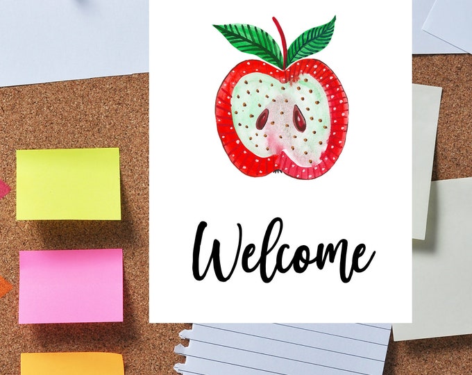 Welcome Sign | Teacher | Classroom | Back to School | Apple | Farmhouse ...
