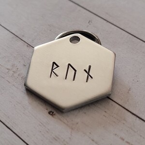 Hand Stamped Runes Pet Tag, Norse Viking Dog Cat Collar - Etsy