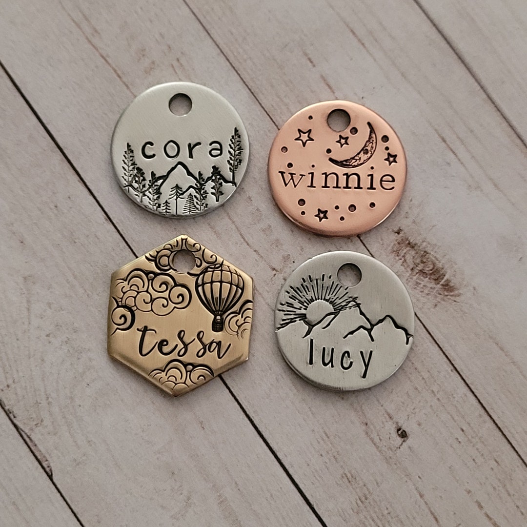 SMALL PET Tag Cat Tag & Small Dog Tag, 3/4 Pet ID Tag, Tag for Small ...