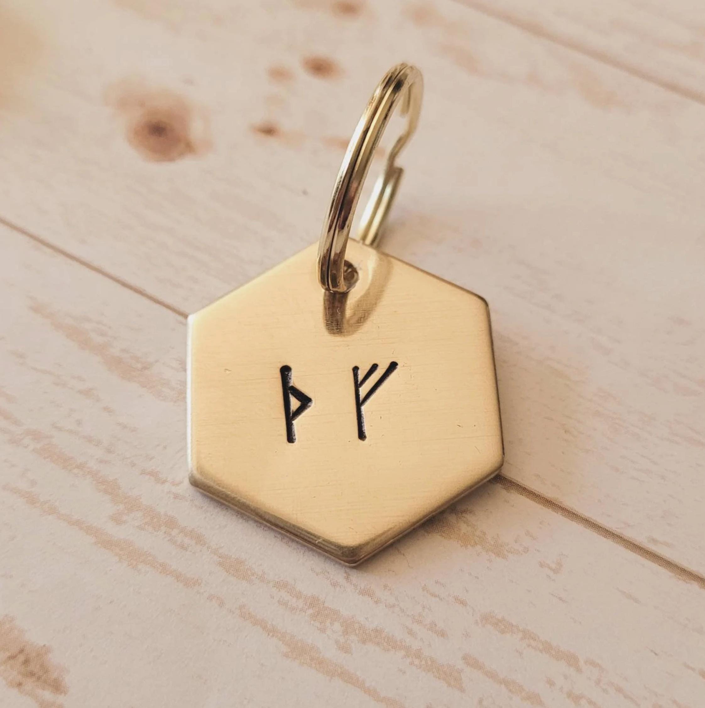 Hand Stamped Runes Pet Tag, Norse Viking Dog Cat Collar - Etsy