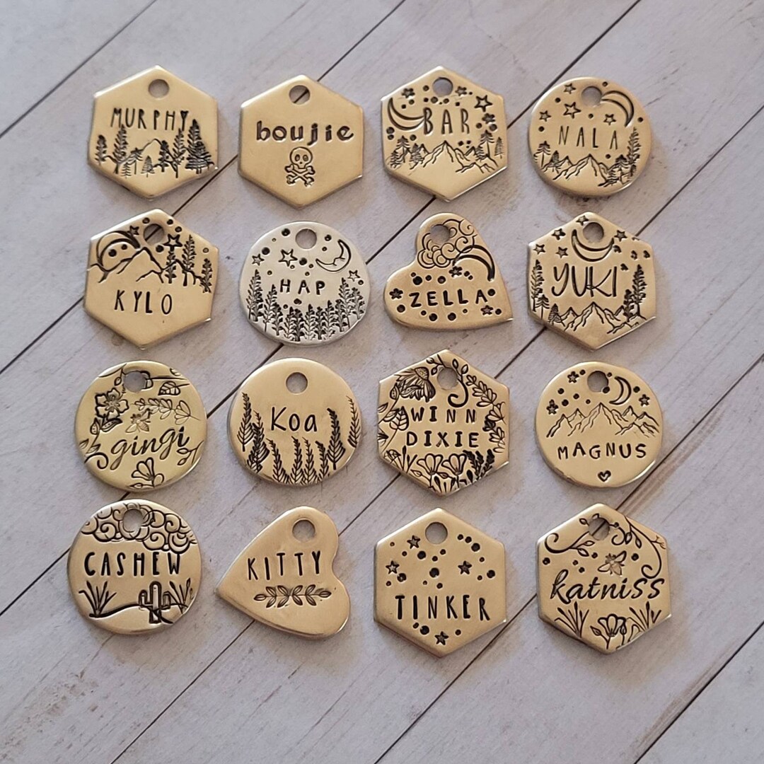 SMALL PETS Cat Tag, Small Dog Tag, 3/4 Pet ID Tag, Tag for Small Dog ...