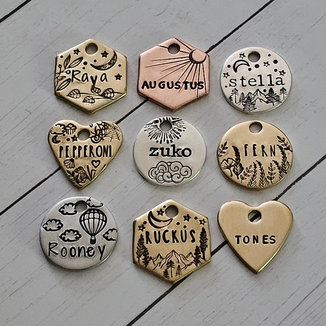 SMALL PETS Cat Tag, Small Dog Tag, 3/4 Pet ID Tag, Tag for Small Dog ...