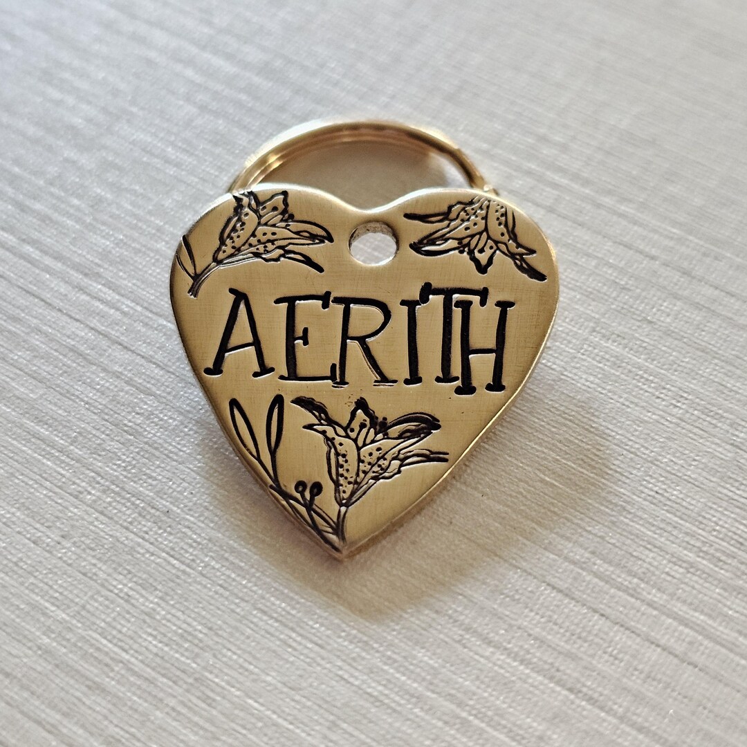Lily Flower Pet Tag – Zelda Star Engraved Cat ID Tag - Etsy