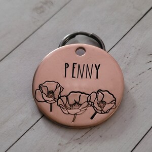POPPY - Dog Tags, Cat TAGS, Poppy, Flowers, Poppi, Poppies, Custom ...