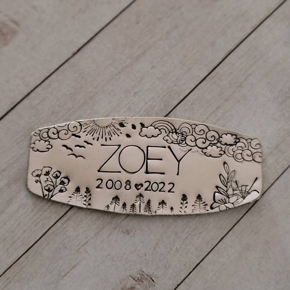 Urn Nameplate Memorial Plaque Rainbow Sun Clouds Sky - Etsy