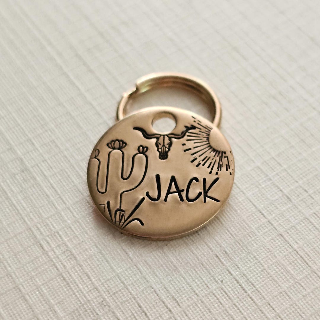 Tumbleweed, 3/4" Pet ID Tag, Desert, Cactus, Steer, Desert Grass, Eagle ...