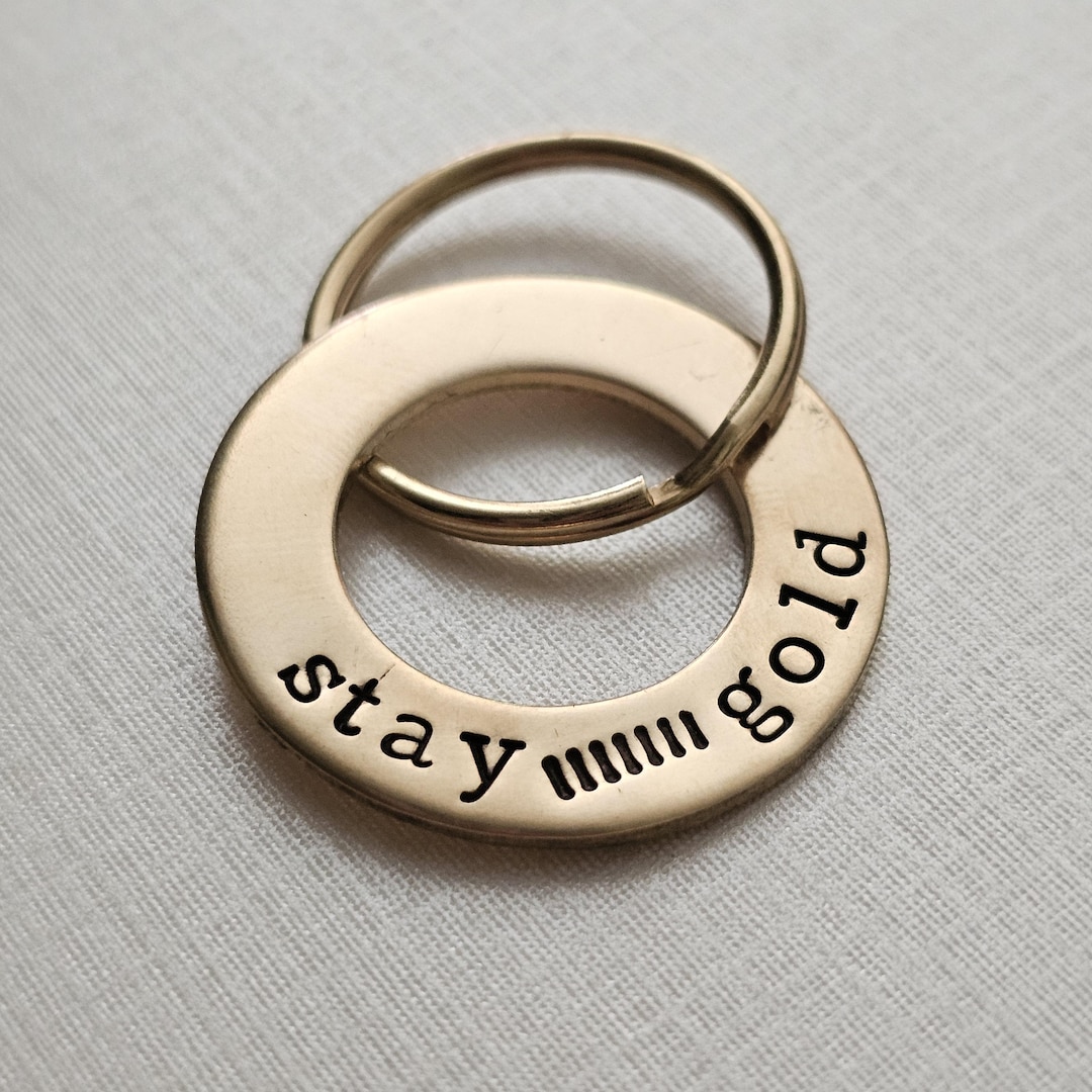 Stay Gold Keychain, Quartz Crystal, Stay Gold, Outsiders, 80s Keychain ...