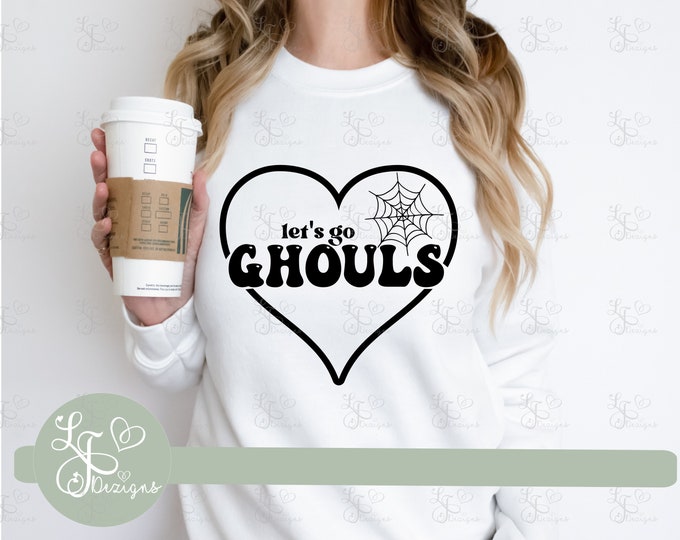 Let's Go Ghouls Svg Cut File, Let's Go Ghouls, Retro Ghouls Svg, Groovy ...