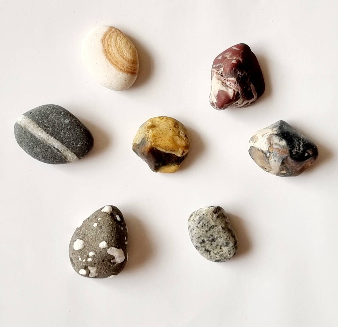Lucky Seven Irish Wishing Stones. Unique Celtic Pebbles. Flint, Granite ...