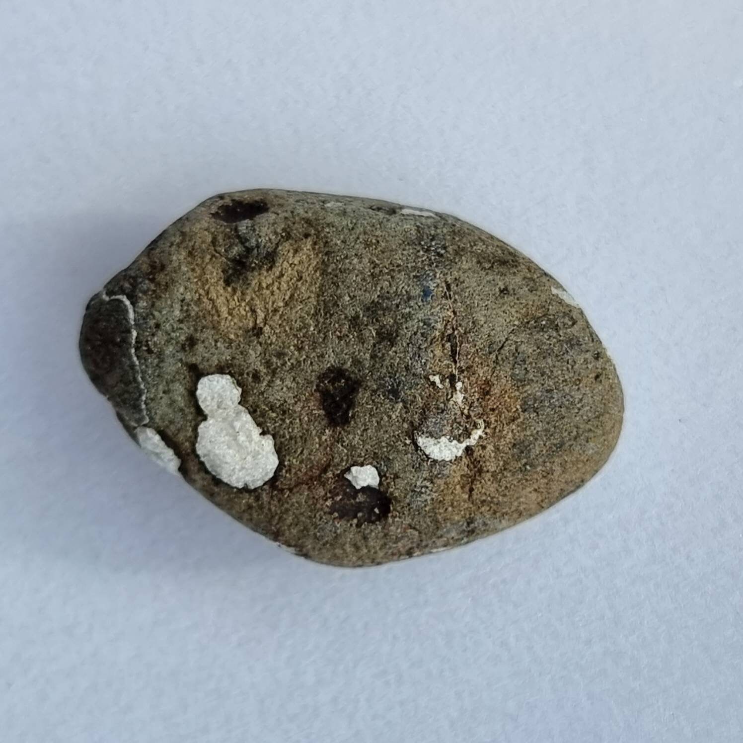 Irish Wishing Stone. Unique Celtic Lucky Stone. Grey and White Spotty ...