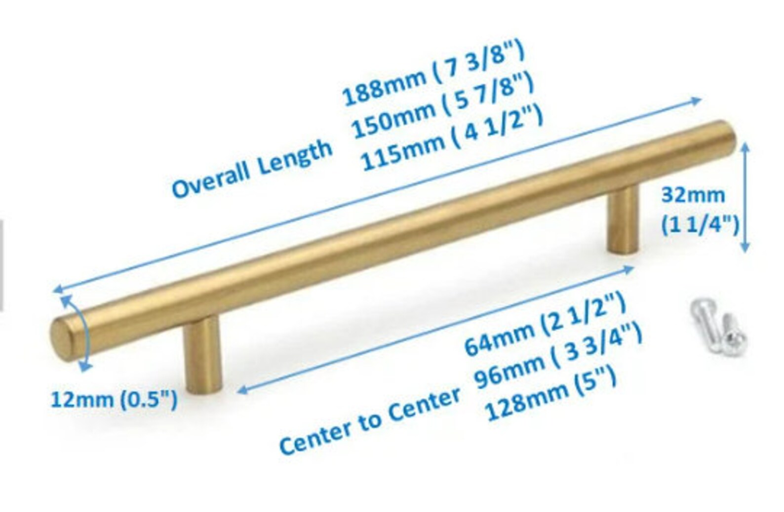 T Bar Gold Solid Brass Cabinet Handles Brass Door Pull - Etsy