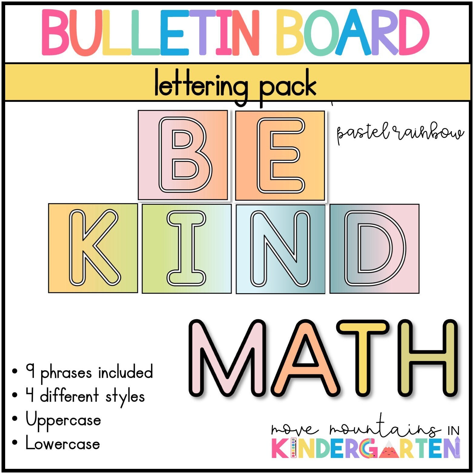 Bulletin Board Letter Display EDITABLE Pastel Rainbow Classroom Decor ...