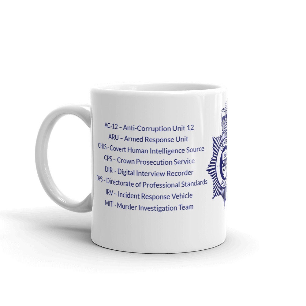 Novelty Mug Line of Duty Acronyms AC-12 Hastings Arnott - Etsy UK