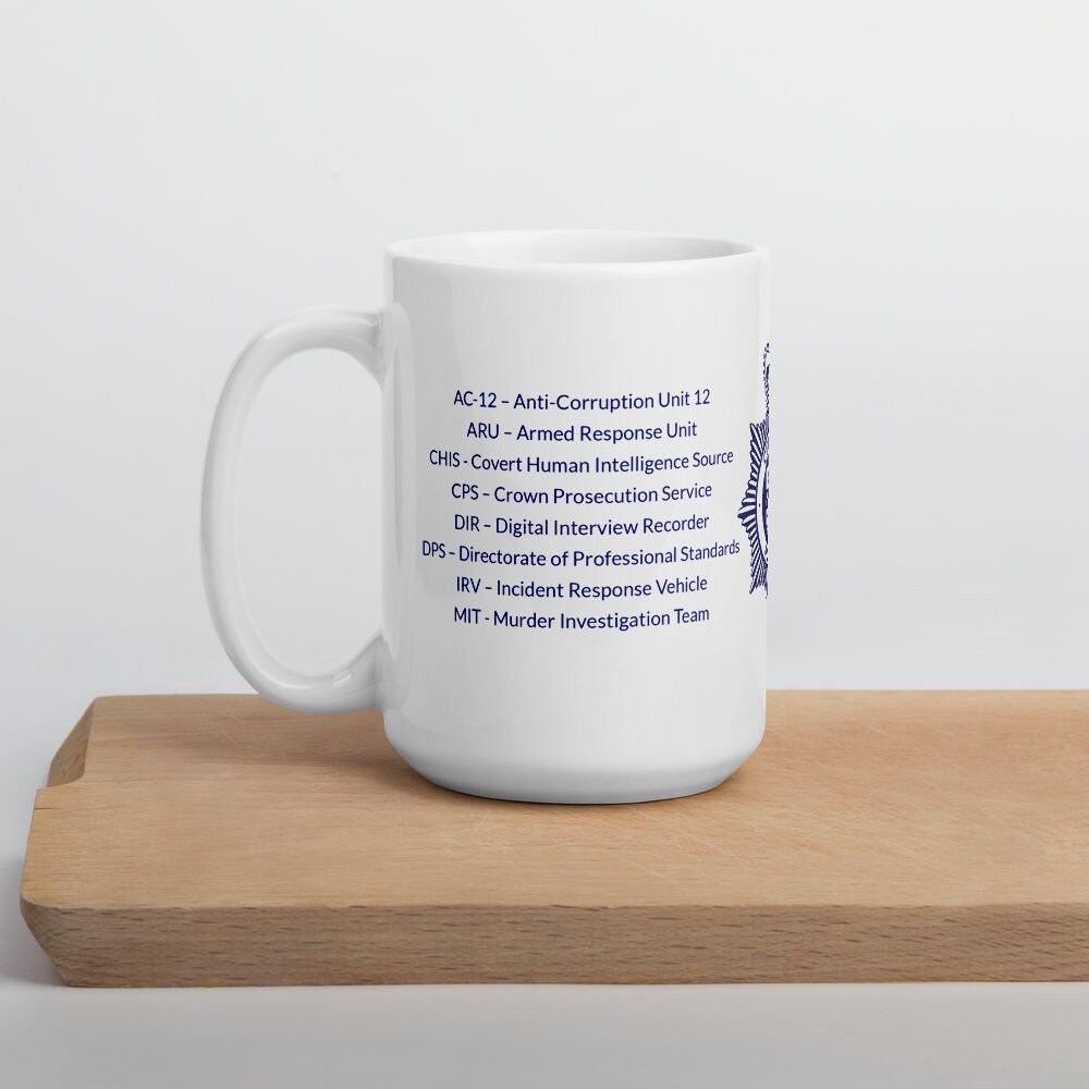 Novelty Mug Line of Duty Acronyms AC-12 Hastings Arnott - Etsy UK