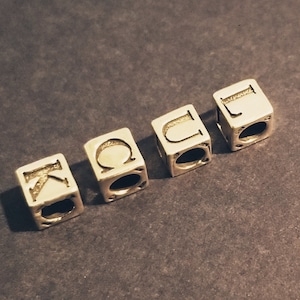 Alphabet Block Beads Sterling Silver 6mm Aka 5.5mm Letter Blocks - Etsy