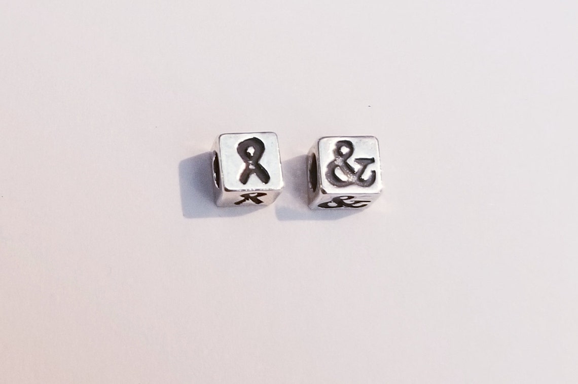 Alphabet Block Beads Sterling Silver 4mm Letter Blocks - Etsy