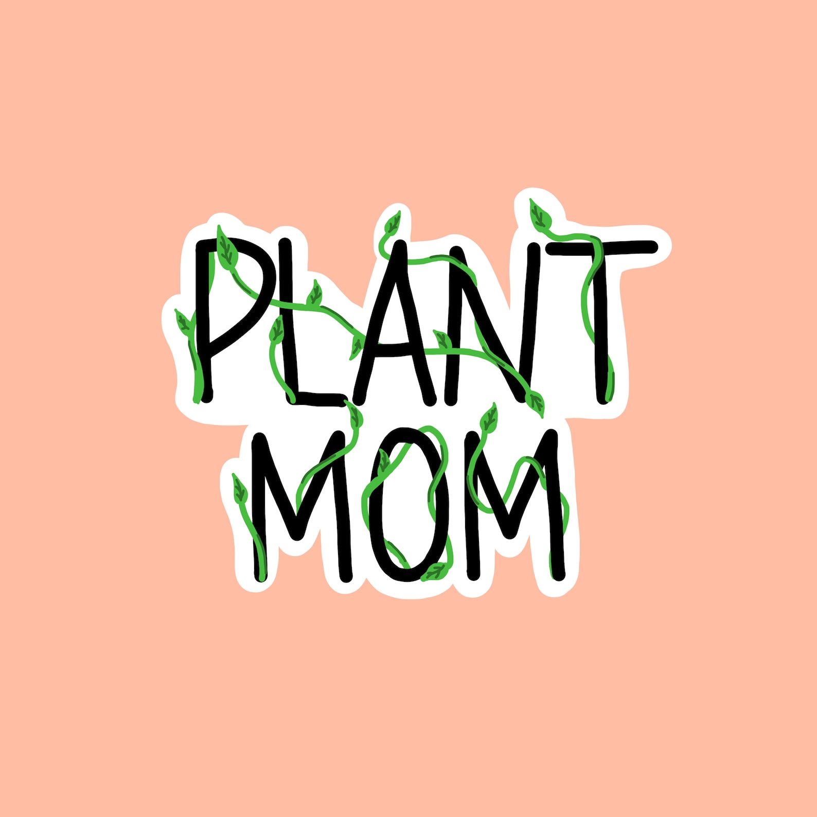 Plant Mom Sticker / Plant Mom Decal / Waterbottle Sticker / - Etsy España
