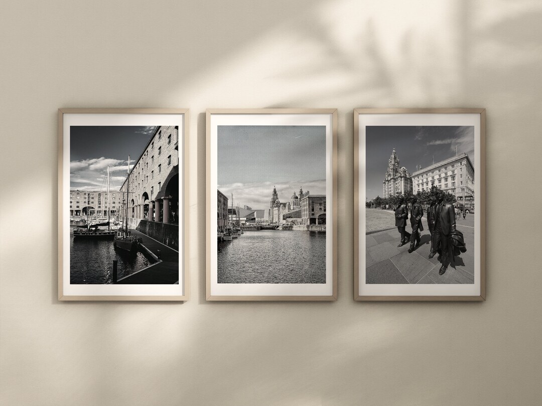 Set of 3 Liverpool Prints City Prints Black and White Photographs ...
