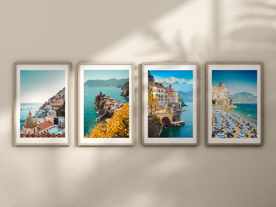 Set of 4 Italy Prints, DIGITAL DOWNLOAD, Colour Travel Photographs ...