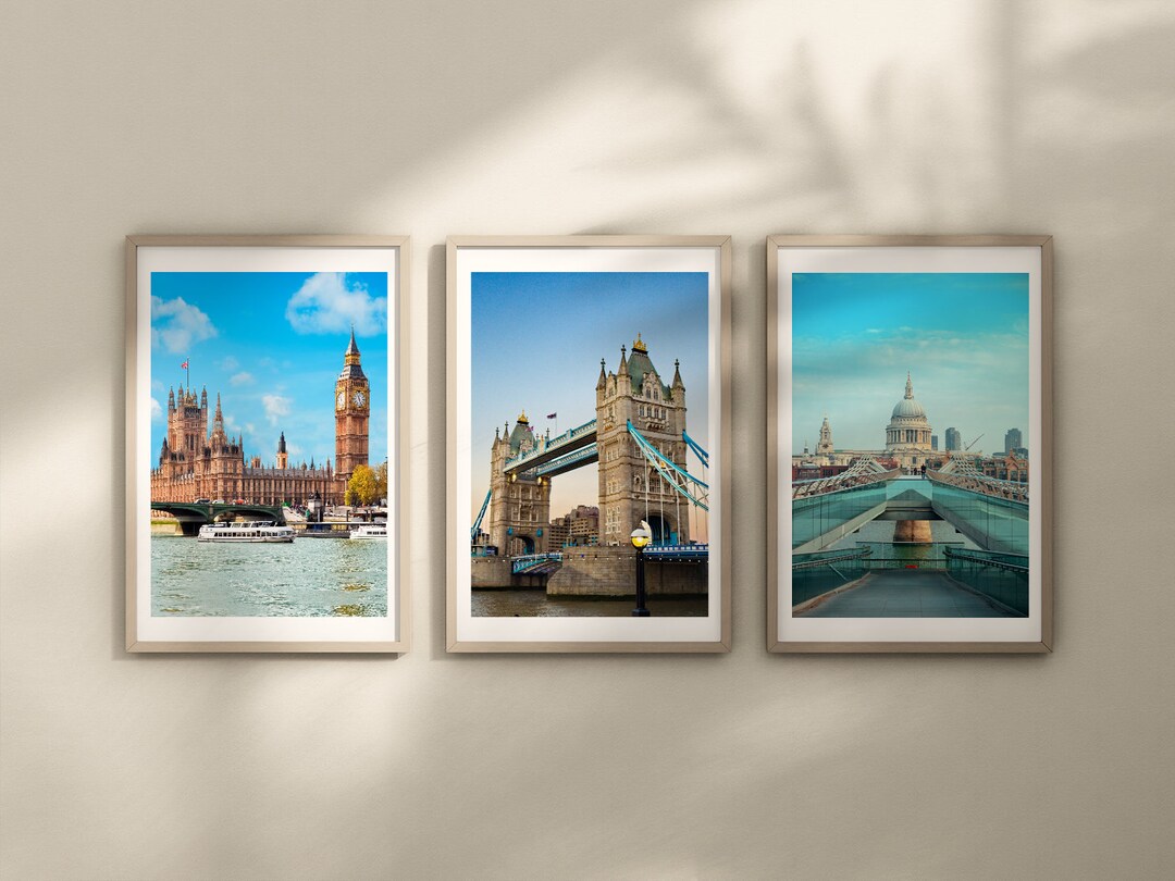 Set of 3 London Prints, City Prints, Travel Prints, Colour Photographs ...