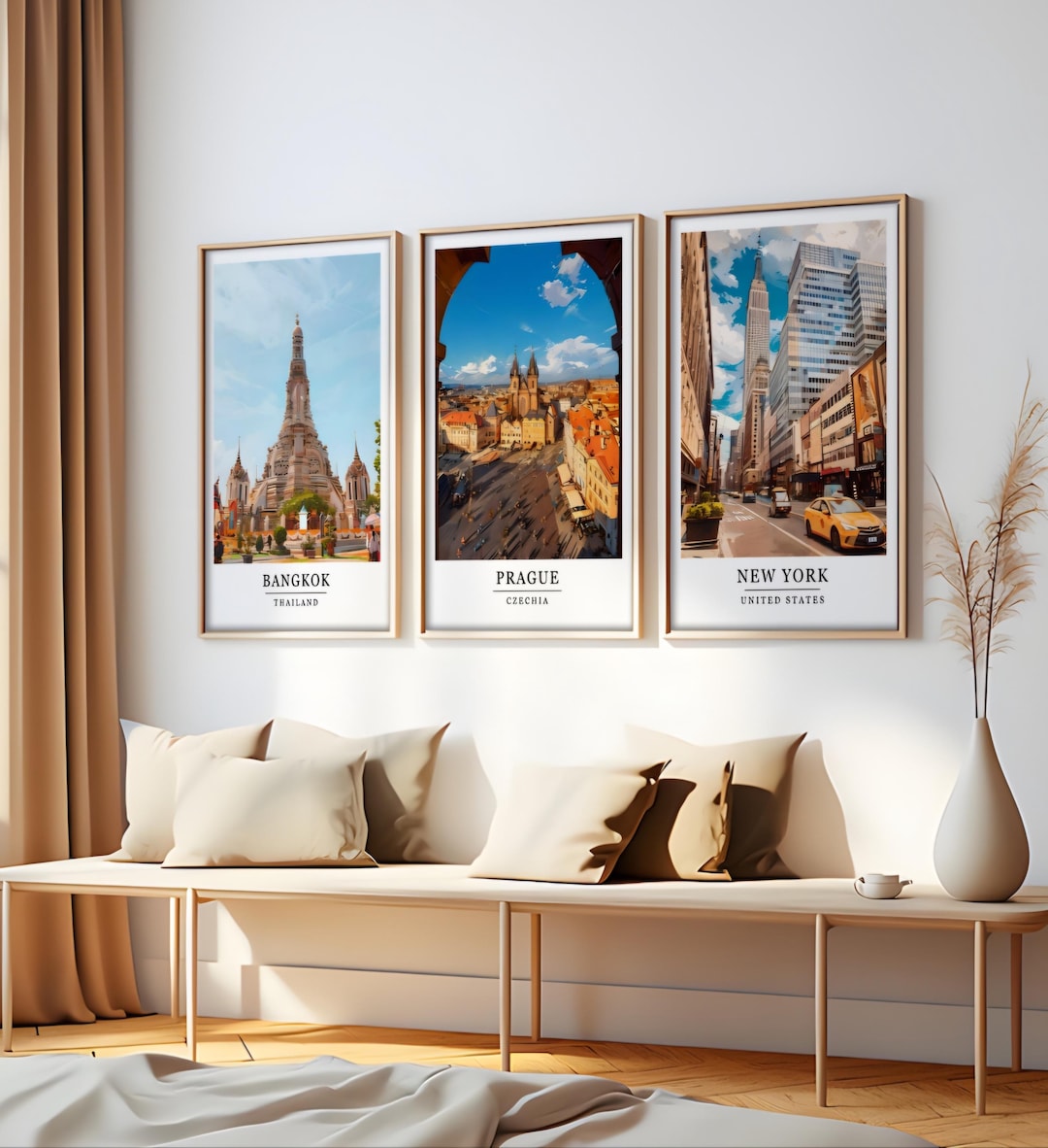 Watercolour Style City Posters. ANY CITY. World Travel Prints. Colour ...