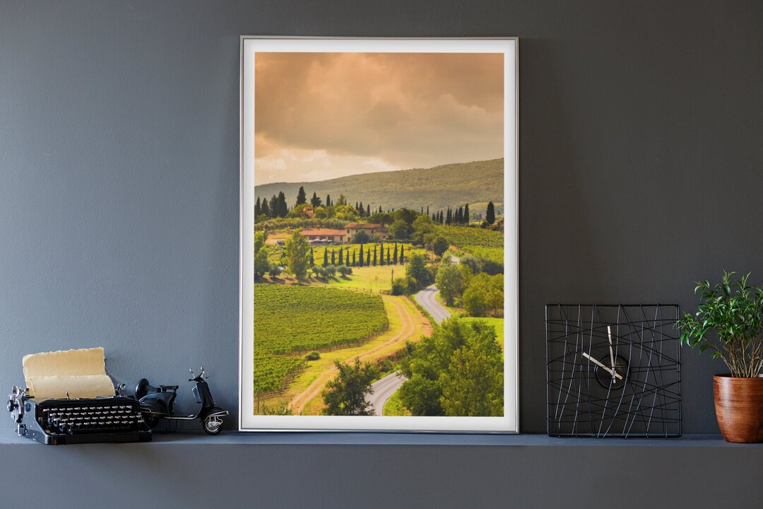 Tuscany Vineyard Print: Italy Travel Poster, European Wall Art - Etsy UK