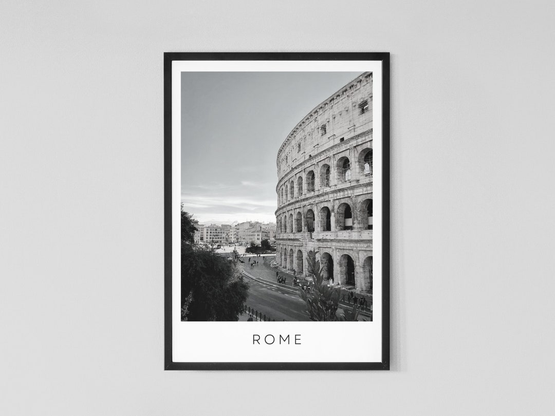 Rome Print, City Print, Colosseum Print, Black and White Travel Print ...