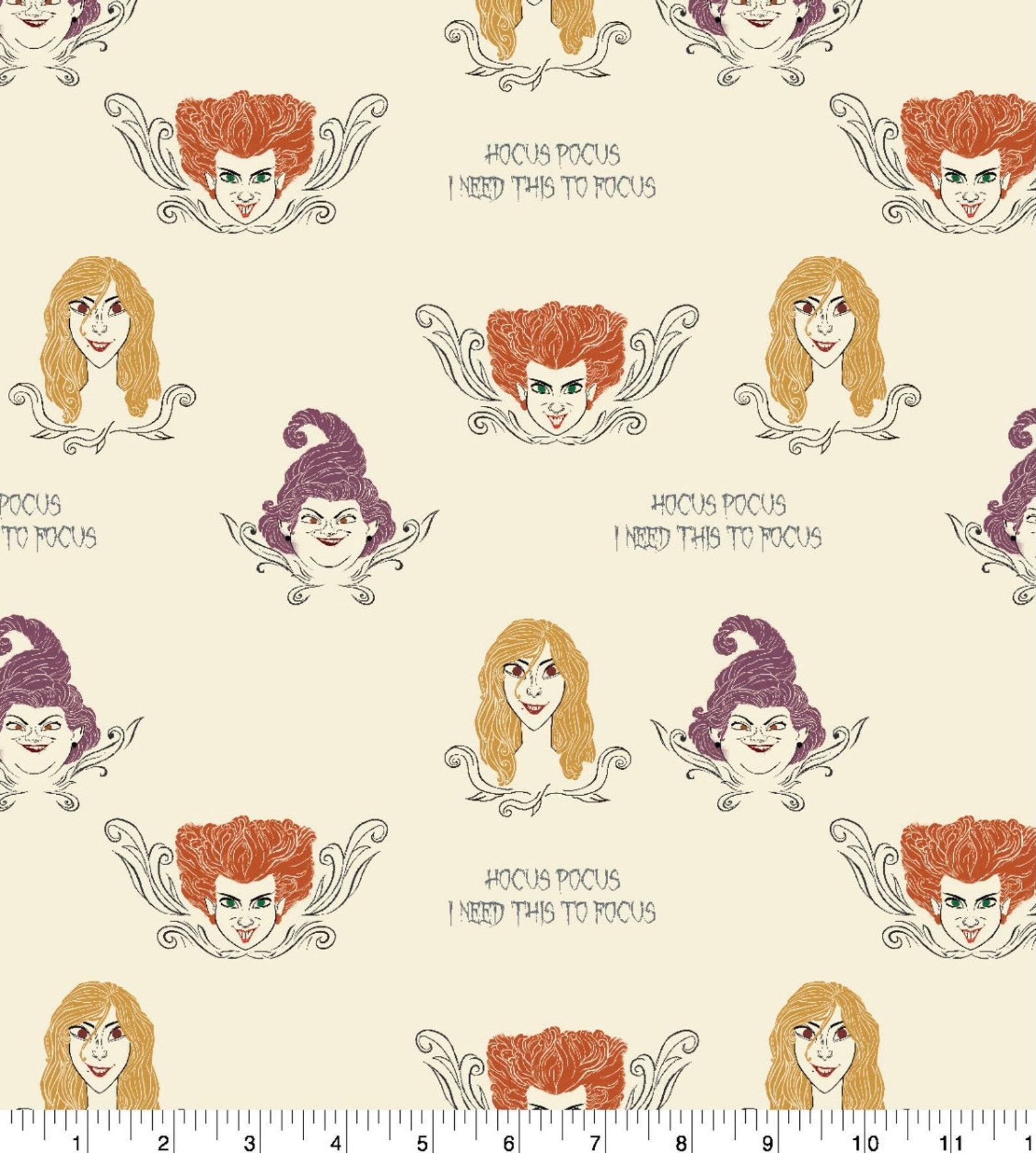 Hocus Pocus Cotton Fabric Fat Quarter - Etsy