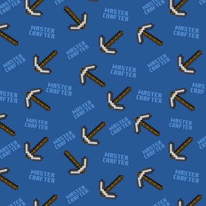 Minecraft Cotton Fabric Fat Quarter - Etsy