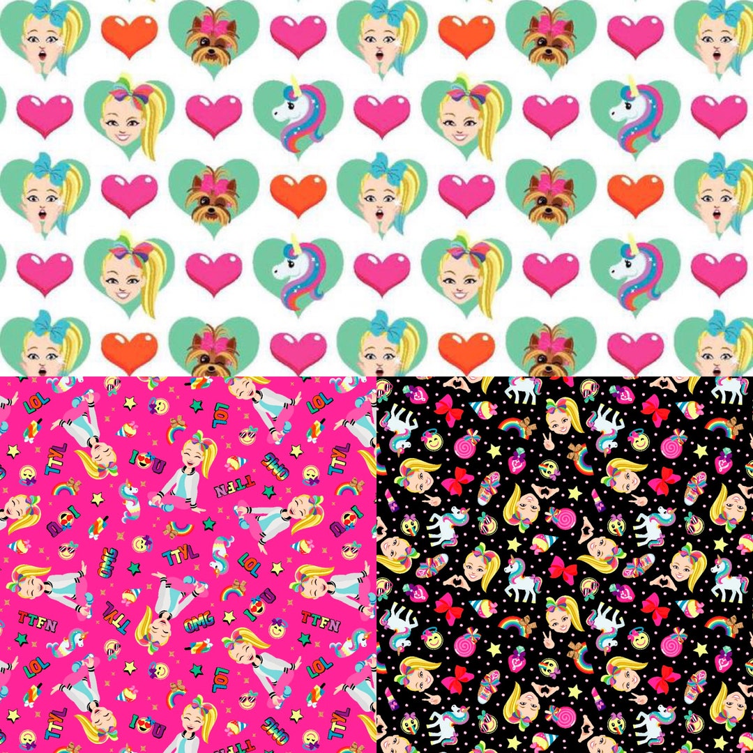 Jojo Siwa Cotton Fabric 1/4 Yard - Etsy