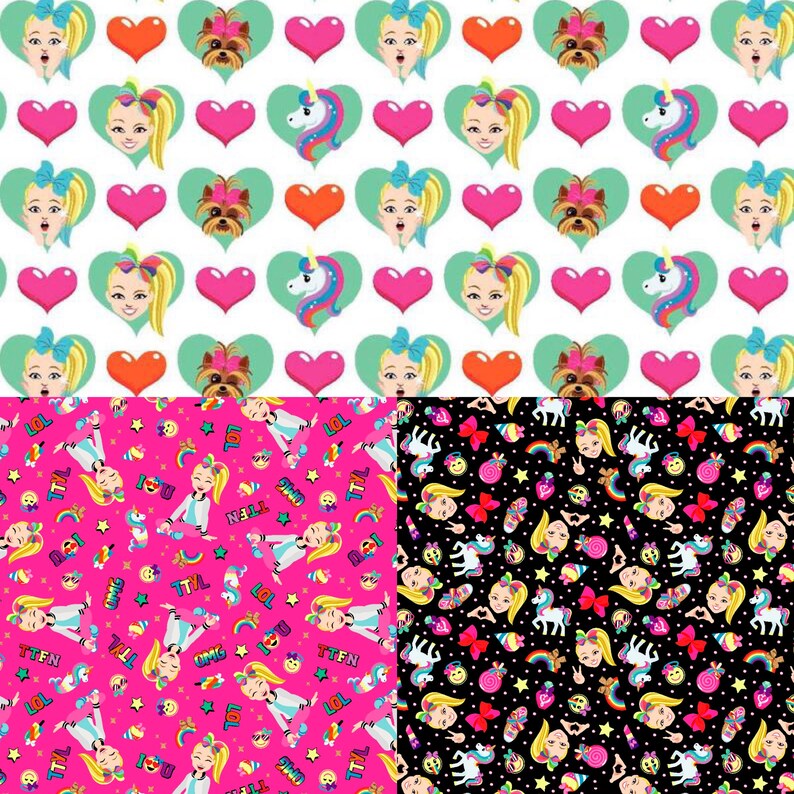 Jojo Siwa Cotton Fabric 1/4 Yard - Etsy