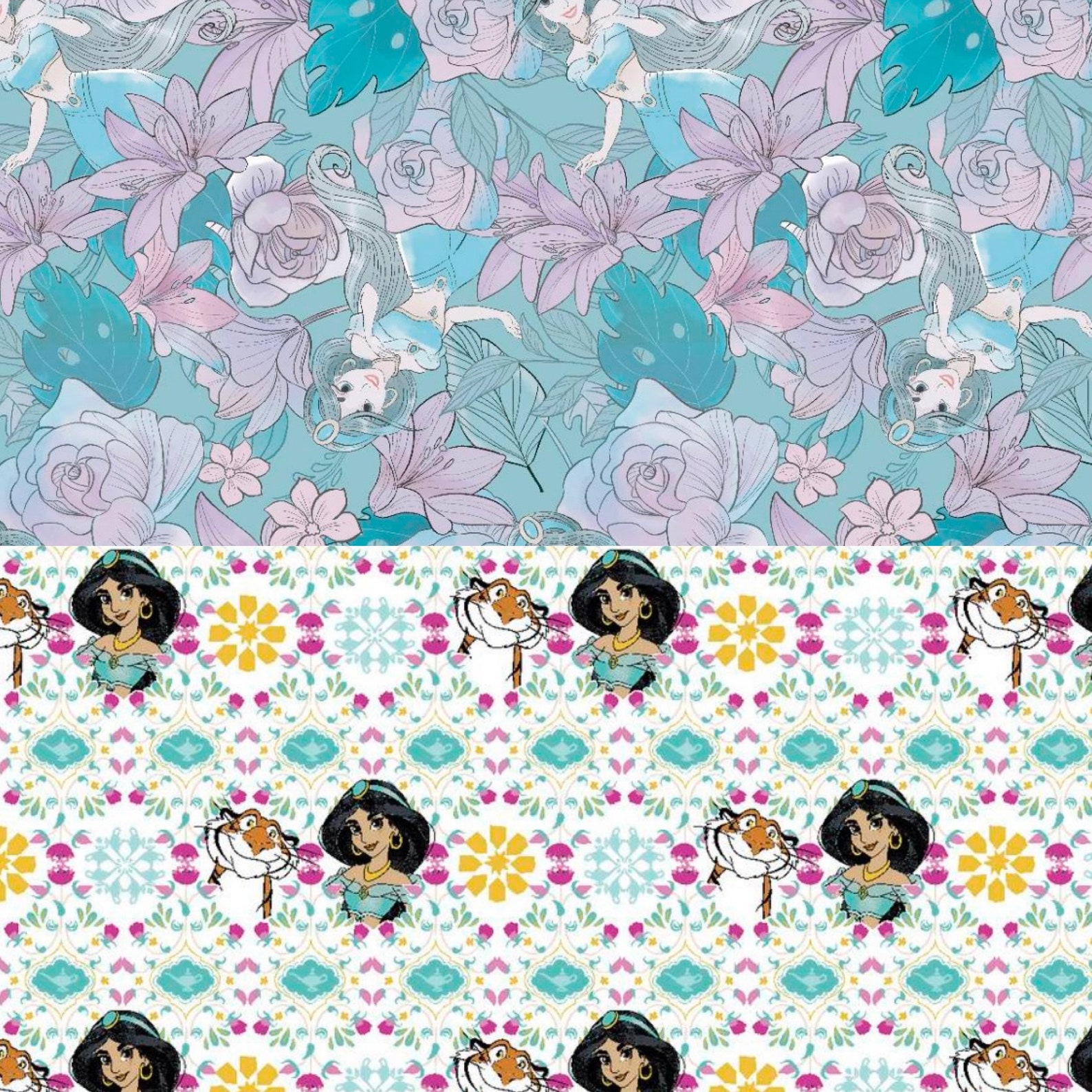 Disney Princess Jasmine Cotton Fabric Fat Quarter - Etsy France