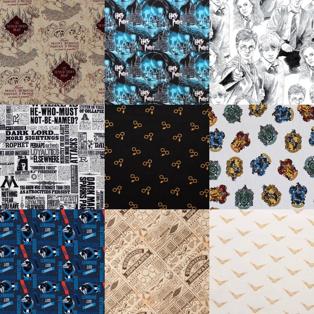 Harry Potter Cotton Fabric 1/4 Yard - Etsy