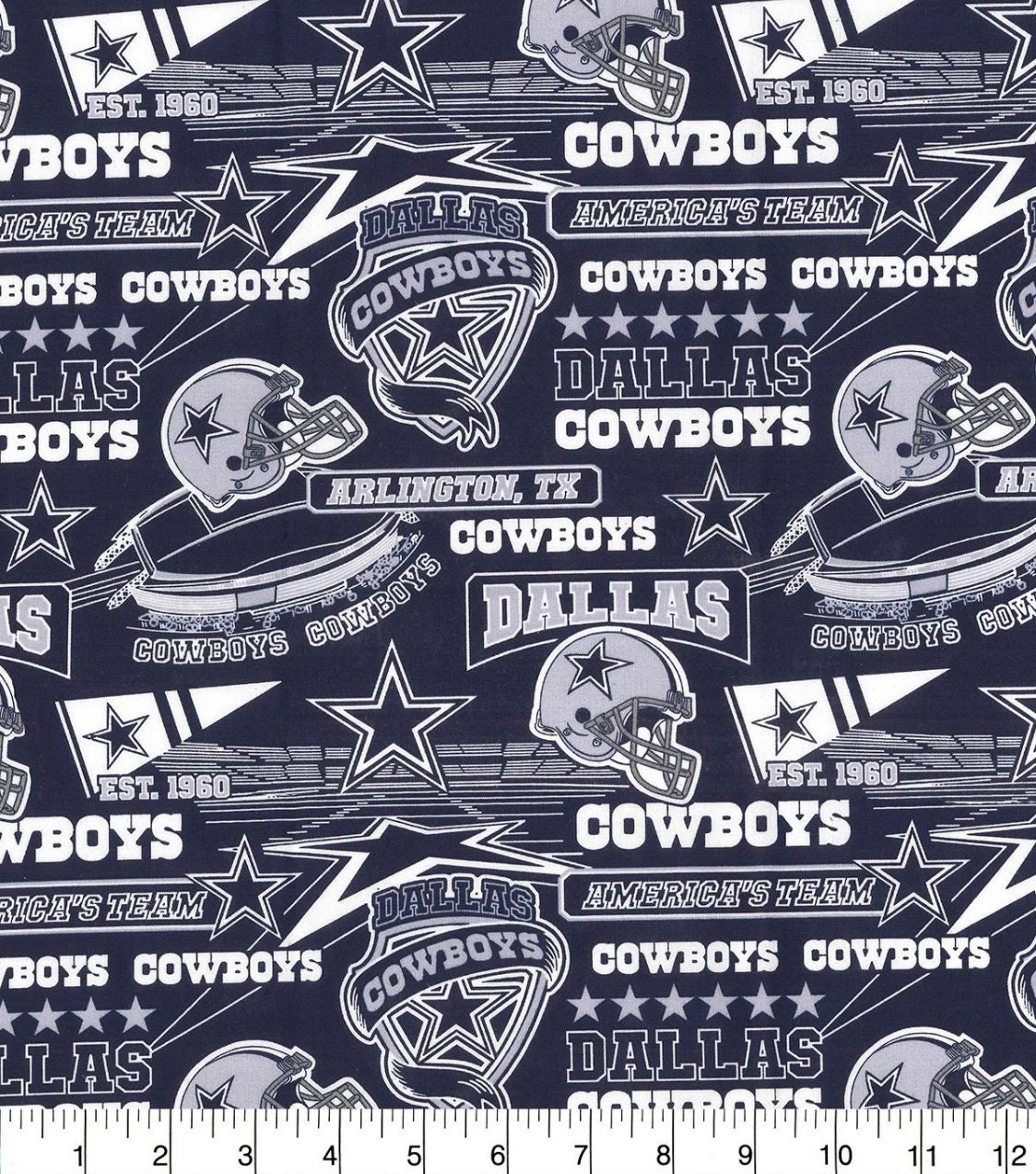 NFL Dallas Cowboys Cotton Fabric 1/4 Yard - Etsy