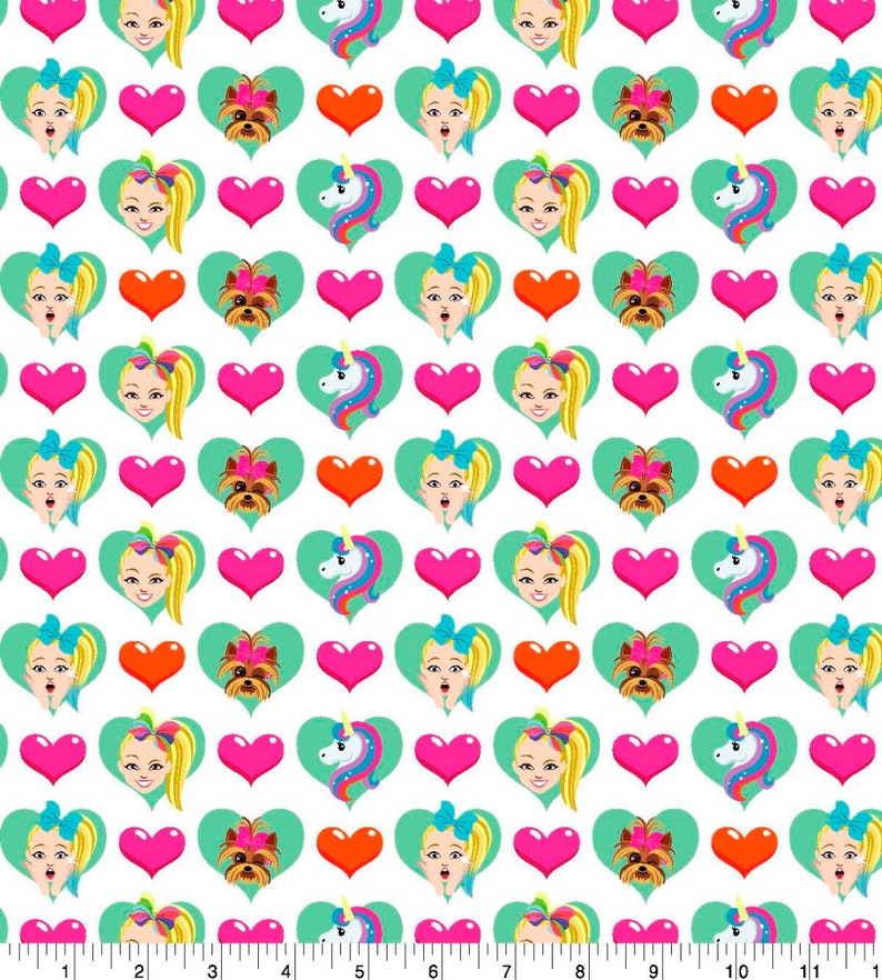 Jojo Siwa Cotton Fabric 1/4 Yard - Etsy