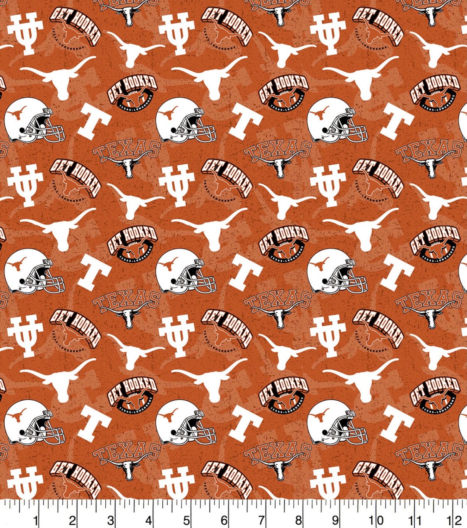 University of Texas Longhorns Cotton Fabric 1/4 Yard - Etsy
