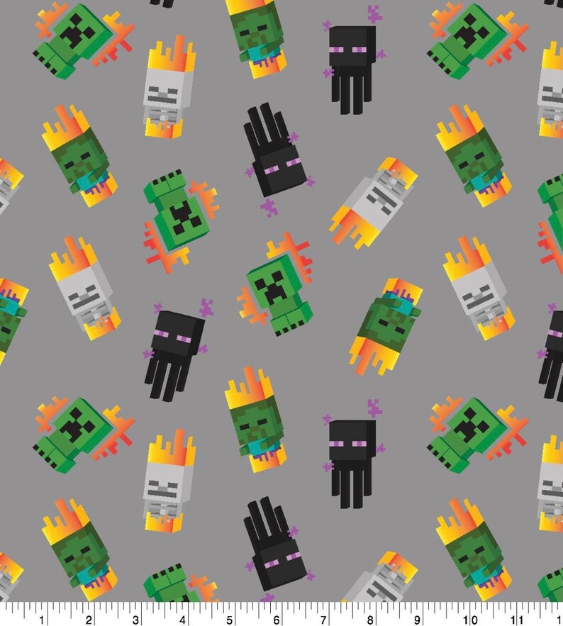 Minecraft Cotton Fabric Fat Quarter - Etsy