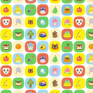 Animal Crossing Cotton Fabric 1/4 Yard - Etsy