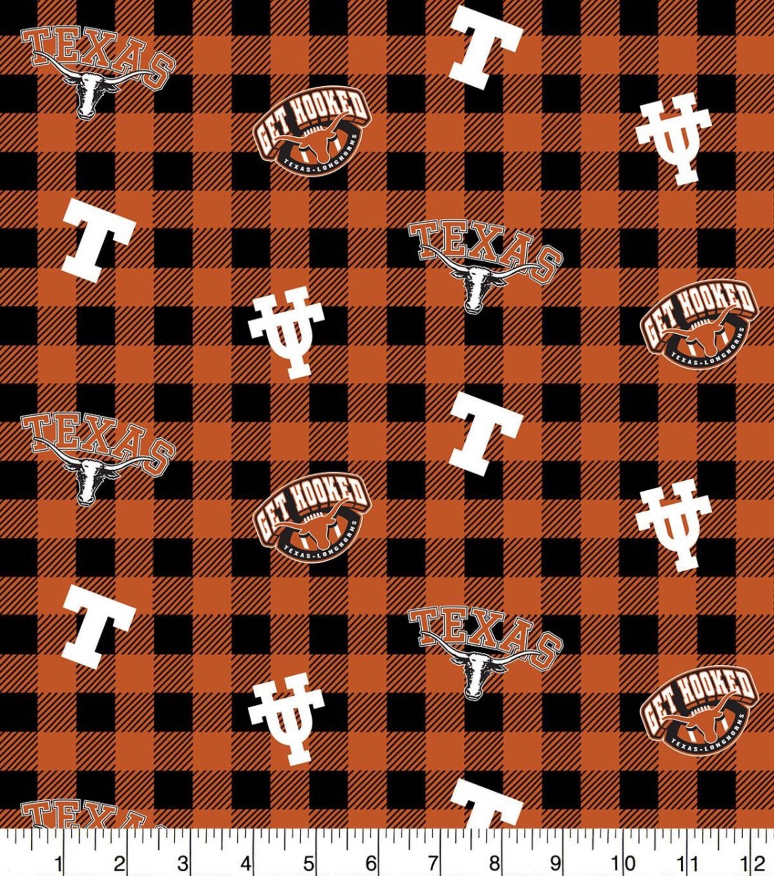 University of Texas Longhorns Cotton Fabric 1/4 Yard - Etsy
