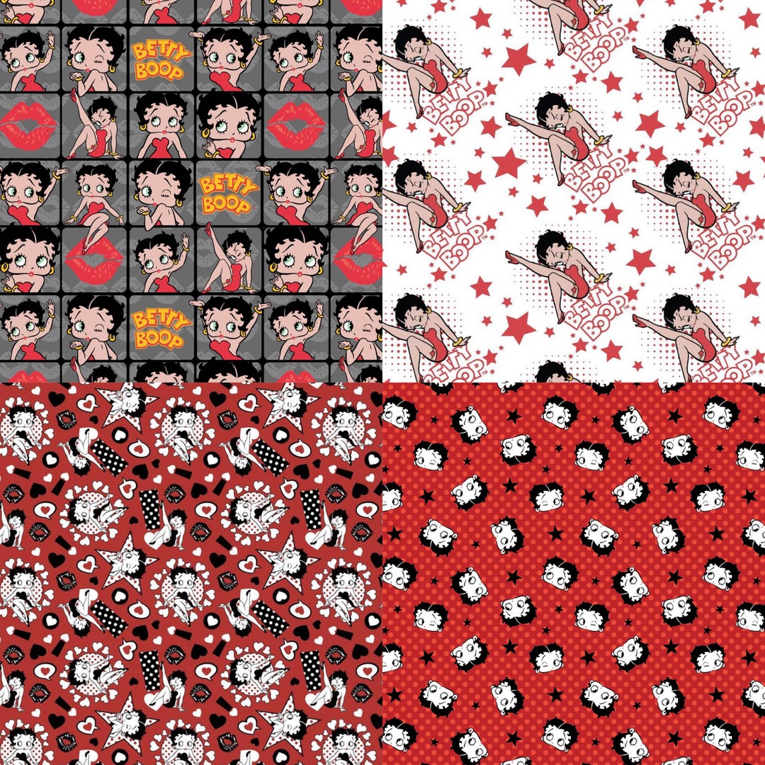 Betty Boop Cotton Fabric Fat Quarter - Etsy