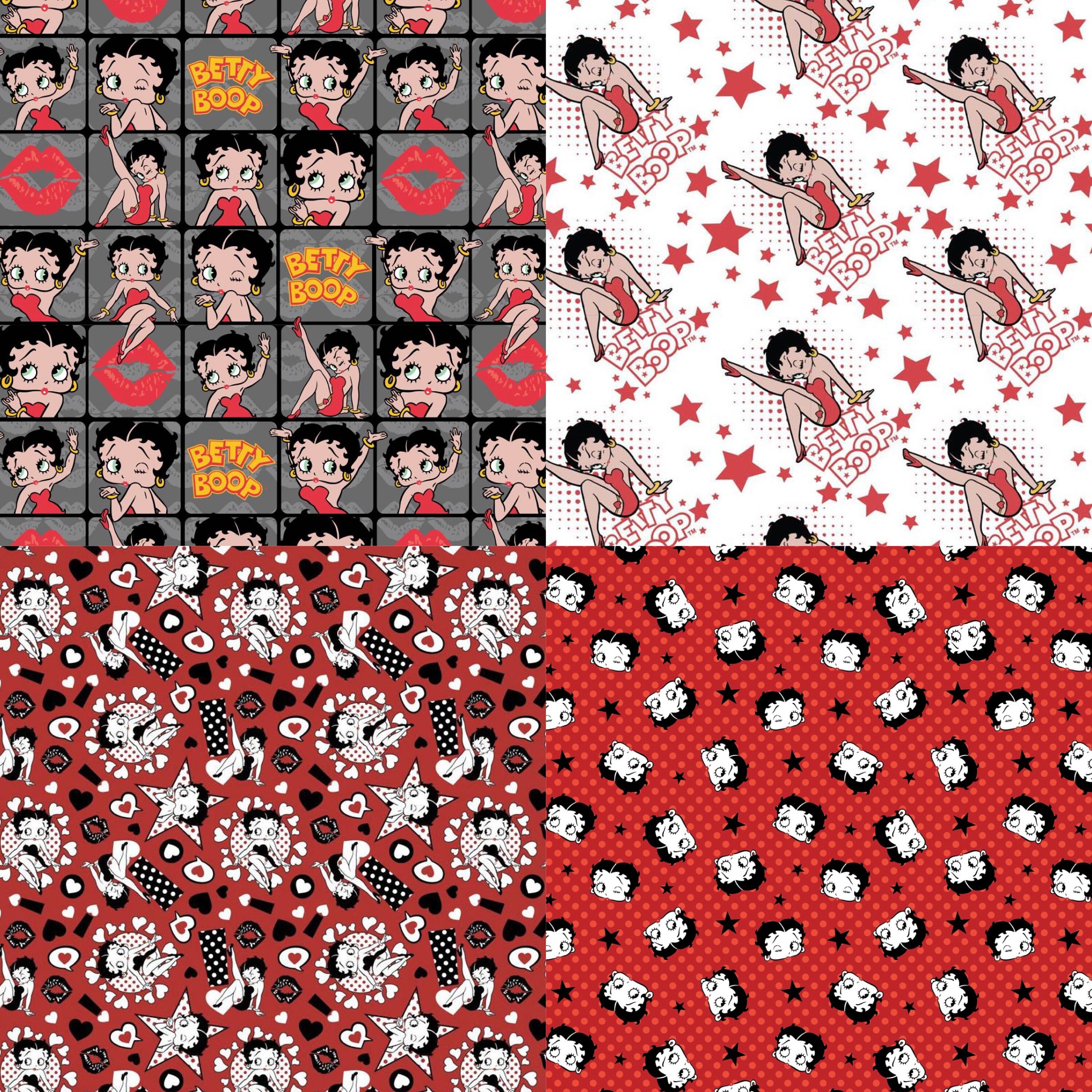 Betty Boop Cotton Fabric Fat Quarter - Etsy