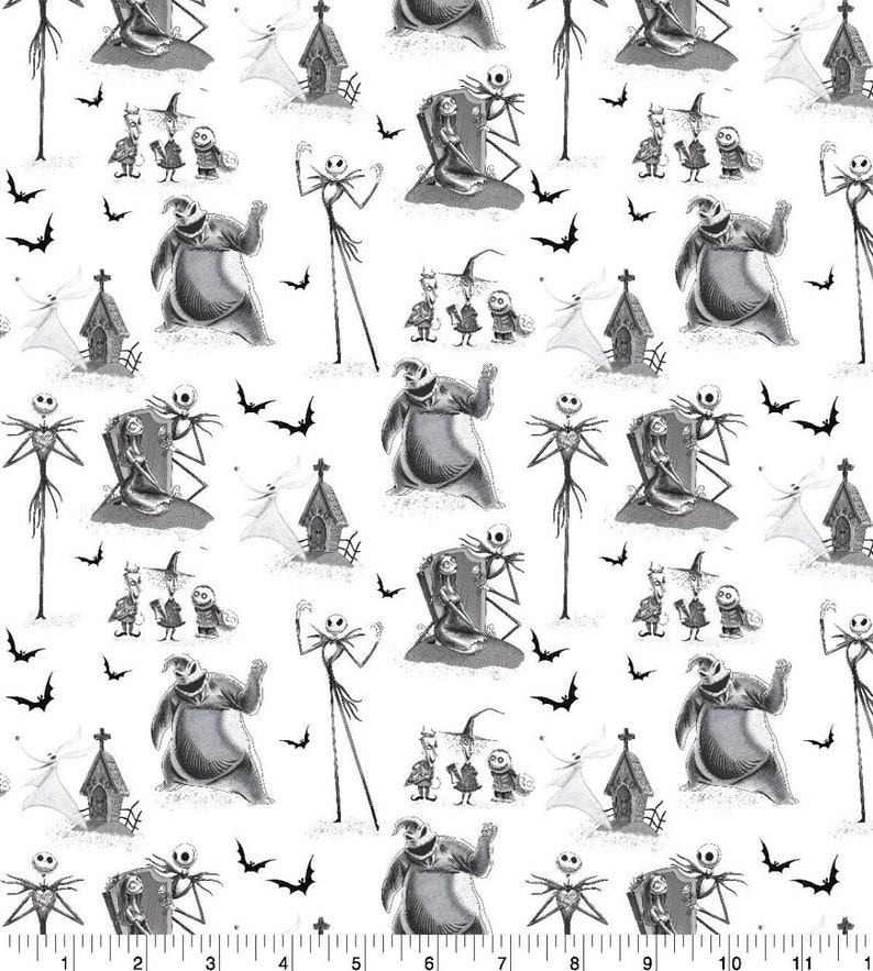 Nightmare Before Christmas Cotton Fabric - Etsy