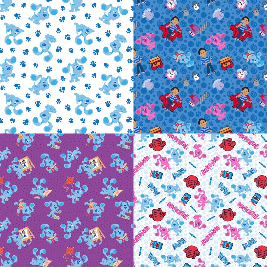 Blues Clues Cotton Fabric Fat Quarter - Etsy