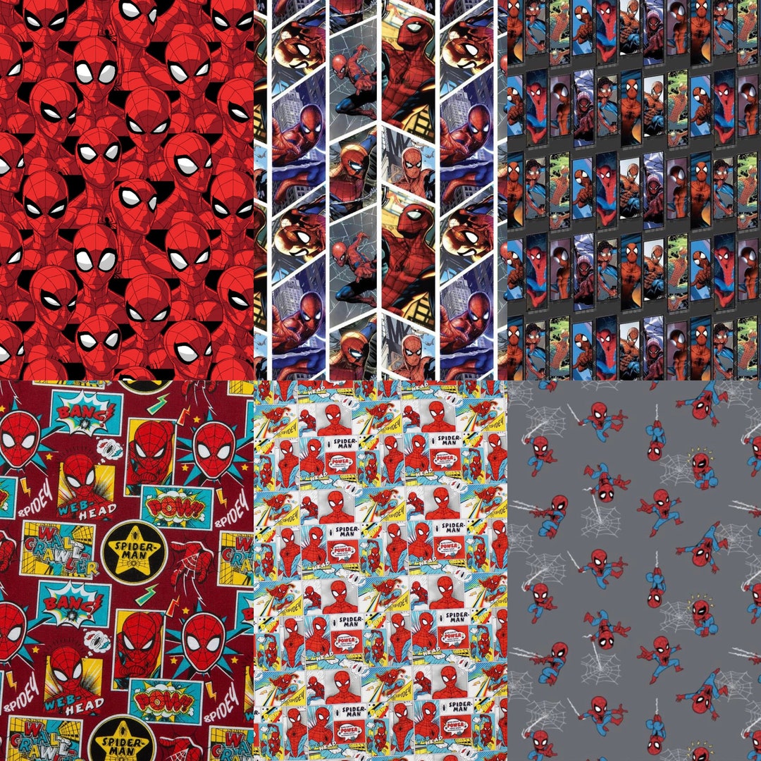 Spiderman Cotton Fabric Fat Quarter - Etsy