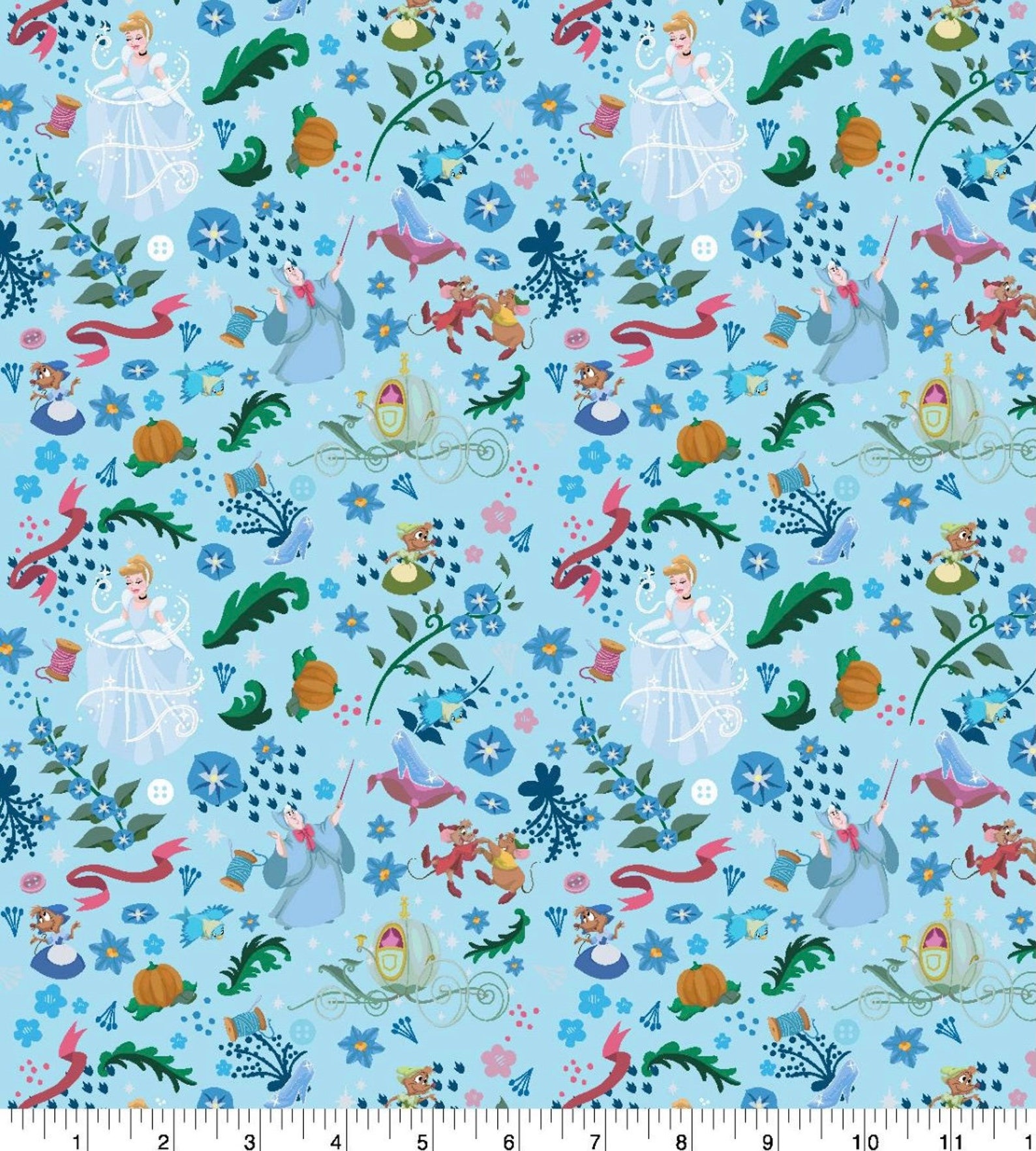 Disney Cinderella Cotton Fabric 1/4 Yard - Etsy
