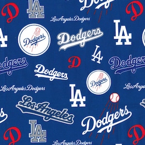 MLB Los Angeles Dodgers Cotton Fabric Fat Quarter - Etsy