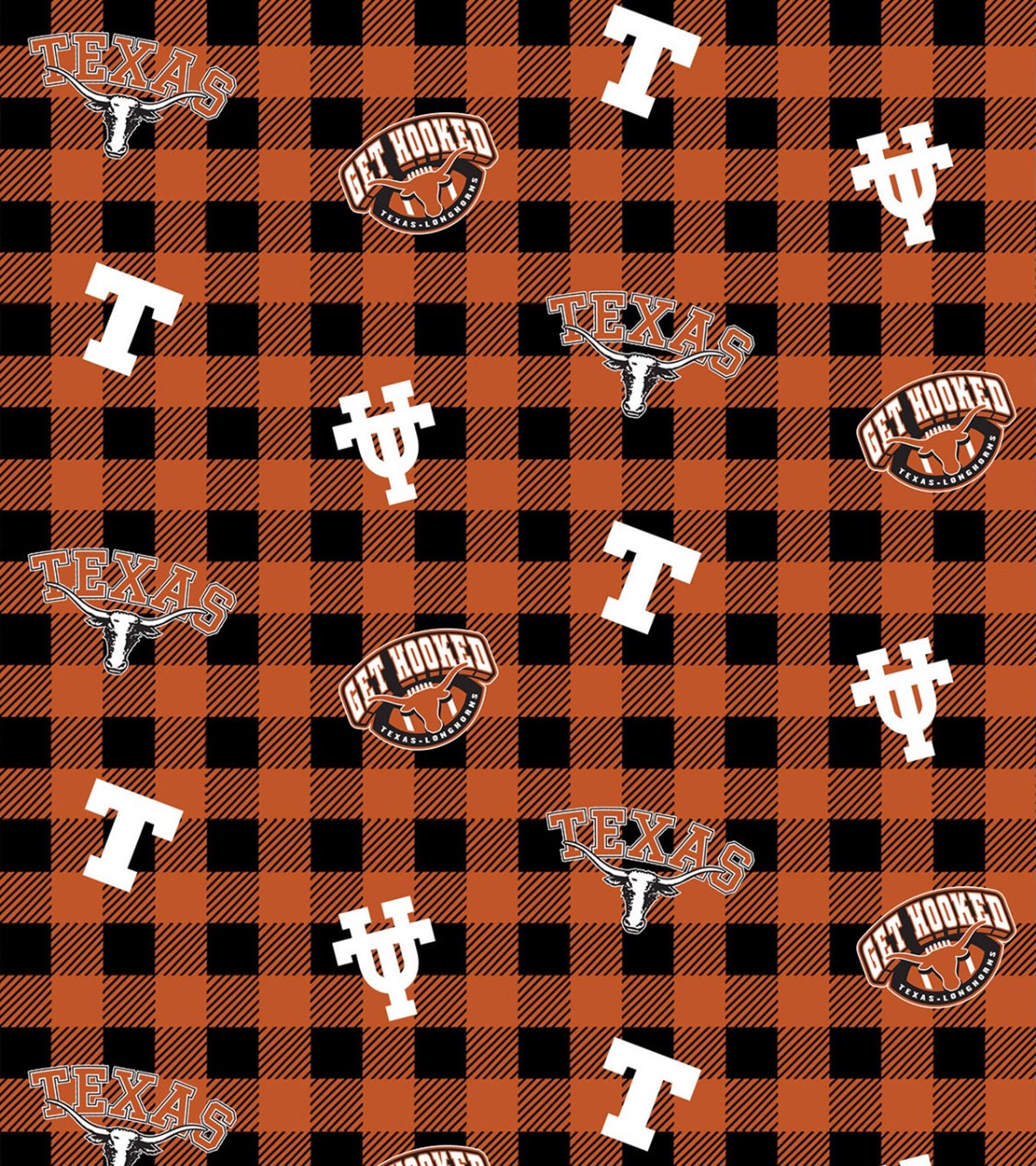 University of Texas Longhorns Cotton Fabric 1/4 Yard - Etsy