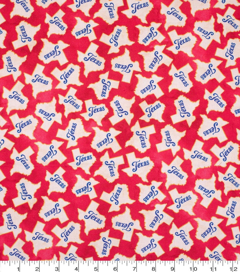 Texas State Cotton Fabric 1/4 Yard - Etsy