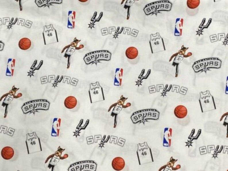 NBA San Antonio Spurs Cotton Fabric 1/4 Yard - Etsy