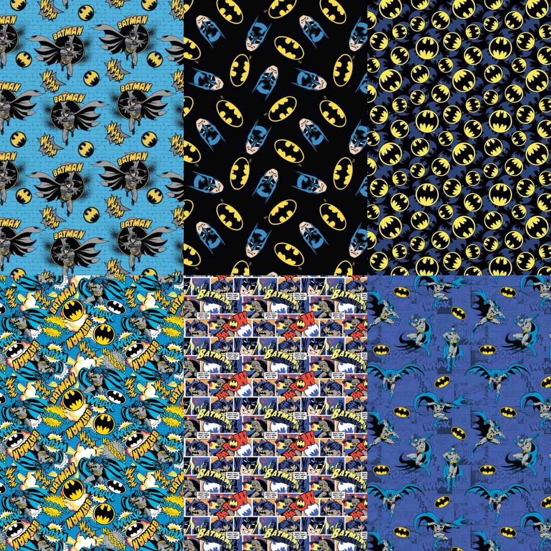 Batman Cotton Fabric 1/4 Yard - Etsy